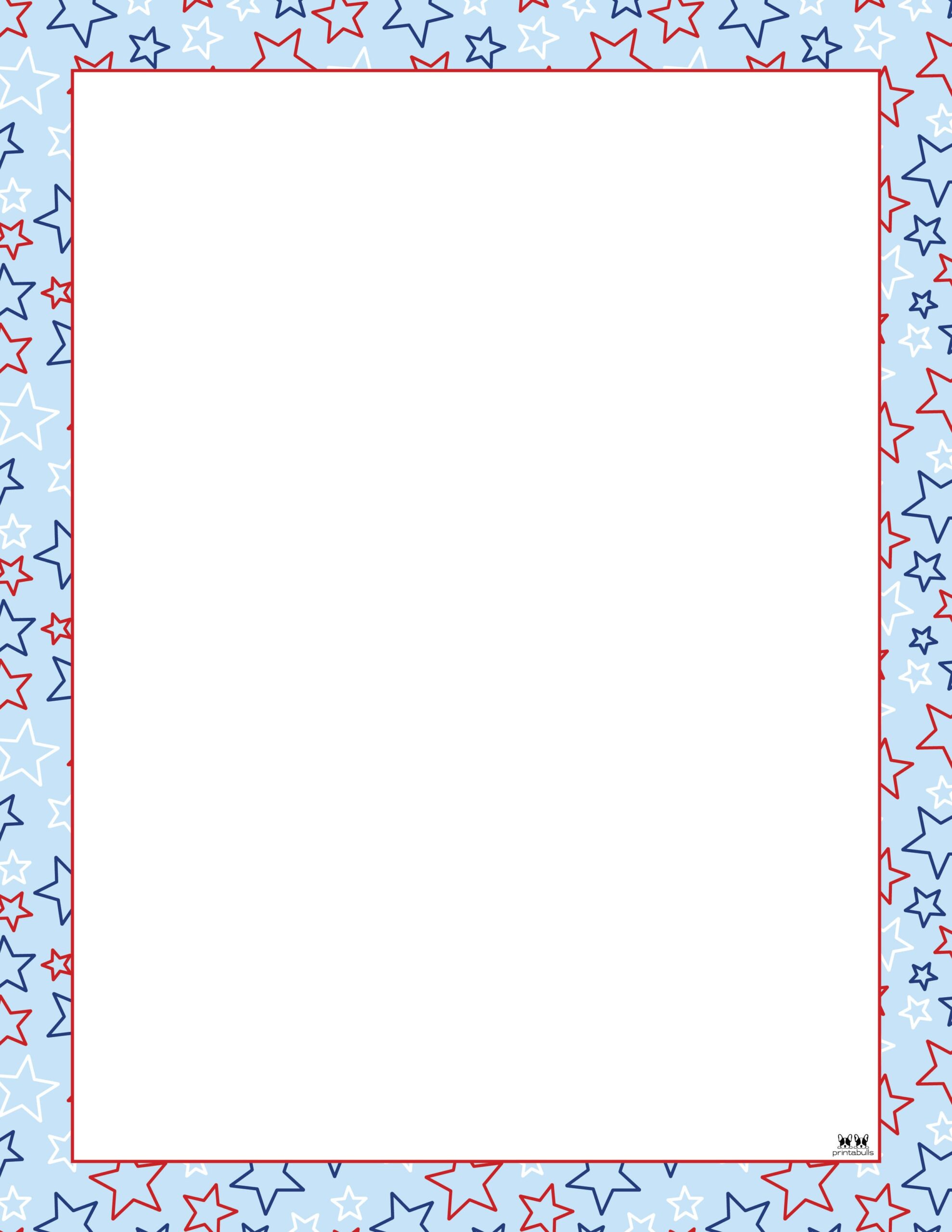 4th of July Borders & Frames - 20 Pages | Printabulls