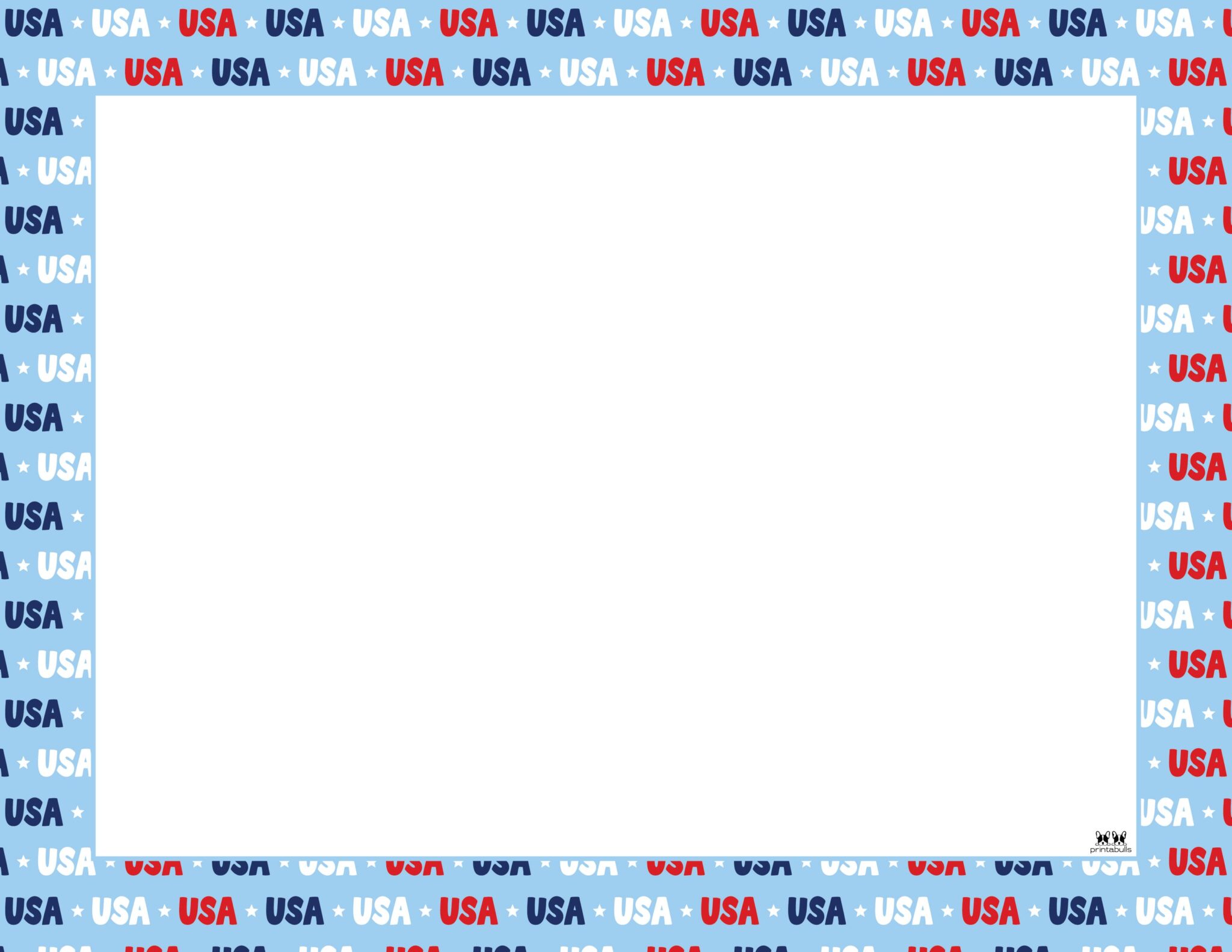 4th of July Borders & Frames - 20 Pages | Printabulls