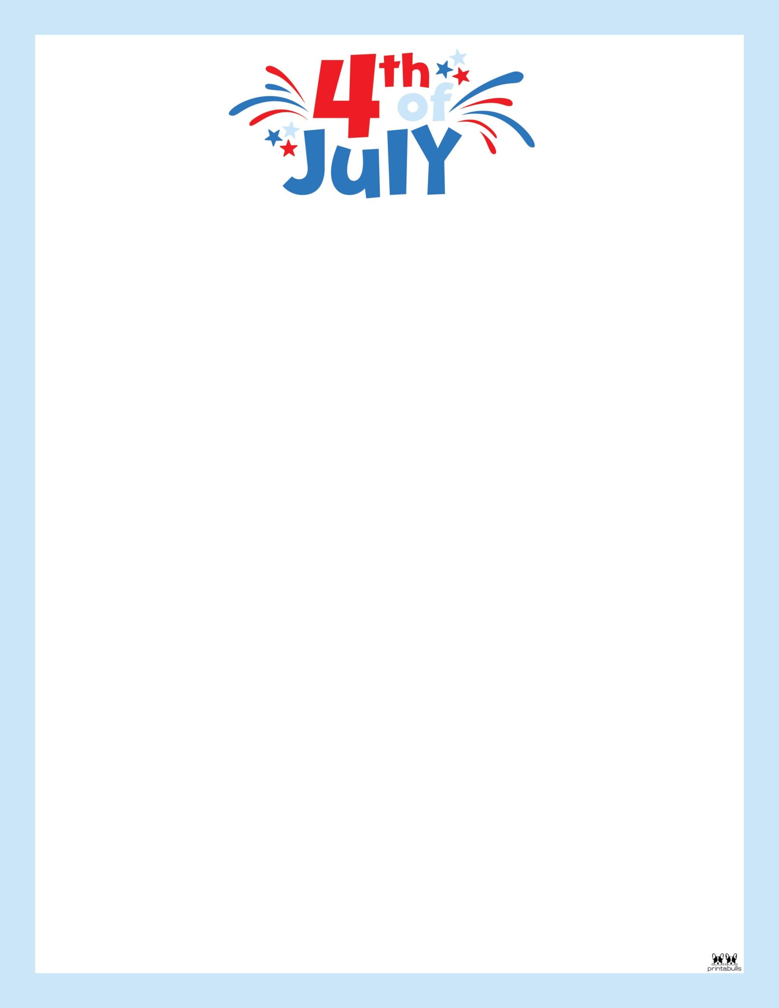 4th of July Borders & Frames - 20 Pages | Printabulls