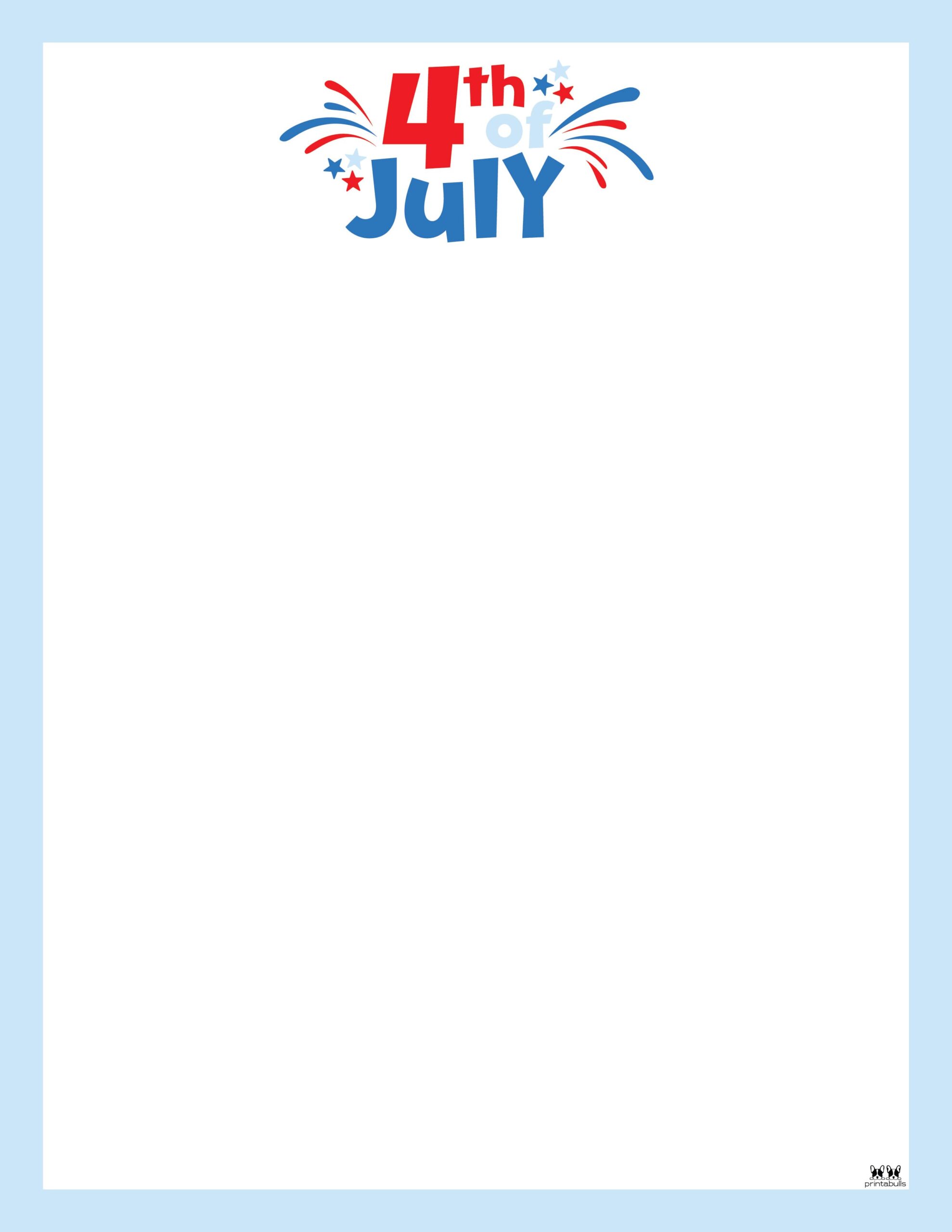 4th of July Borders & Frames - 20 Pages | Printabulls