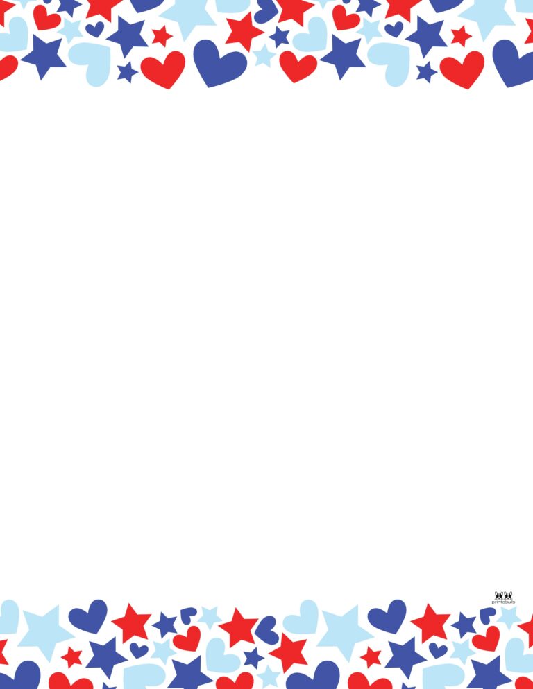 4th of July Borders & Frames - 20 Pages | Printabulls