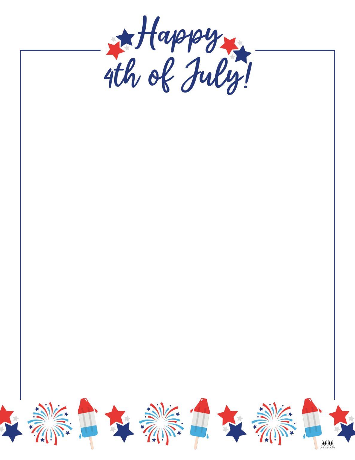 4th of July Borders & Frames - 20 Pages | Printabulls
