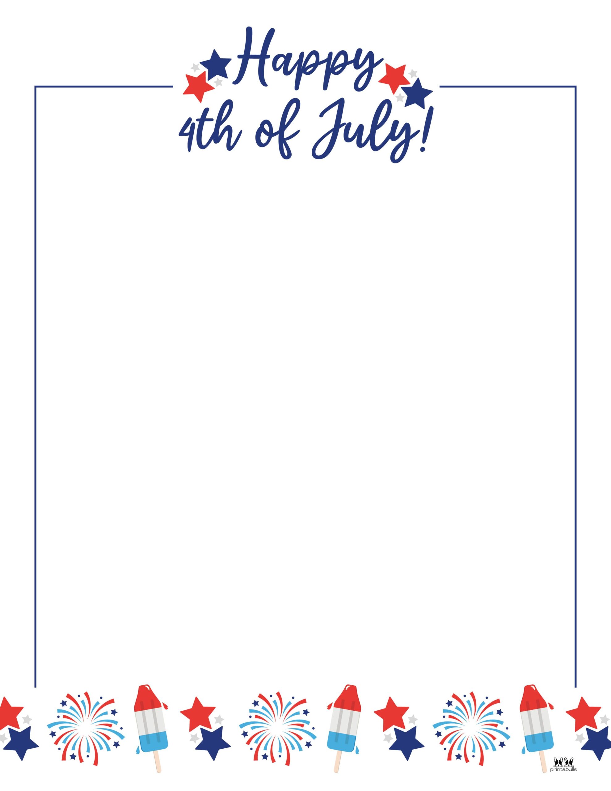 4th of July Borders & Frames - 20 Pages | Printabulls