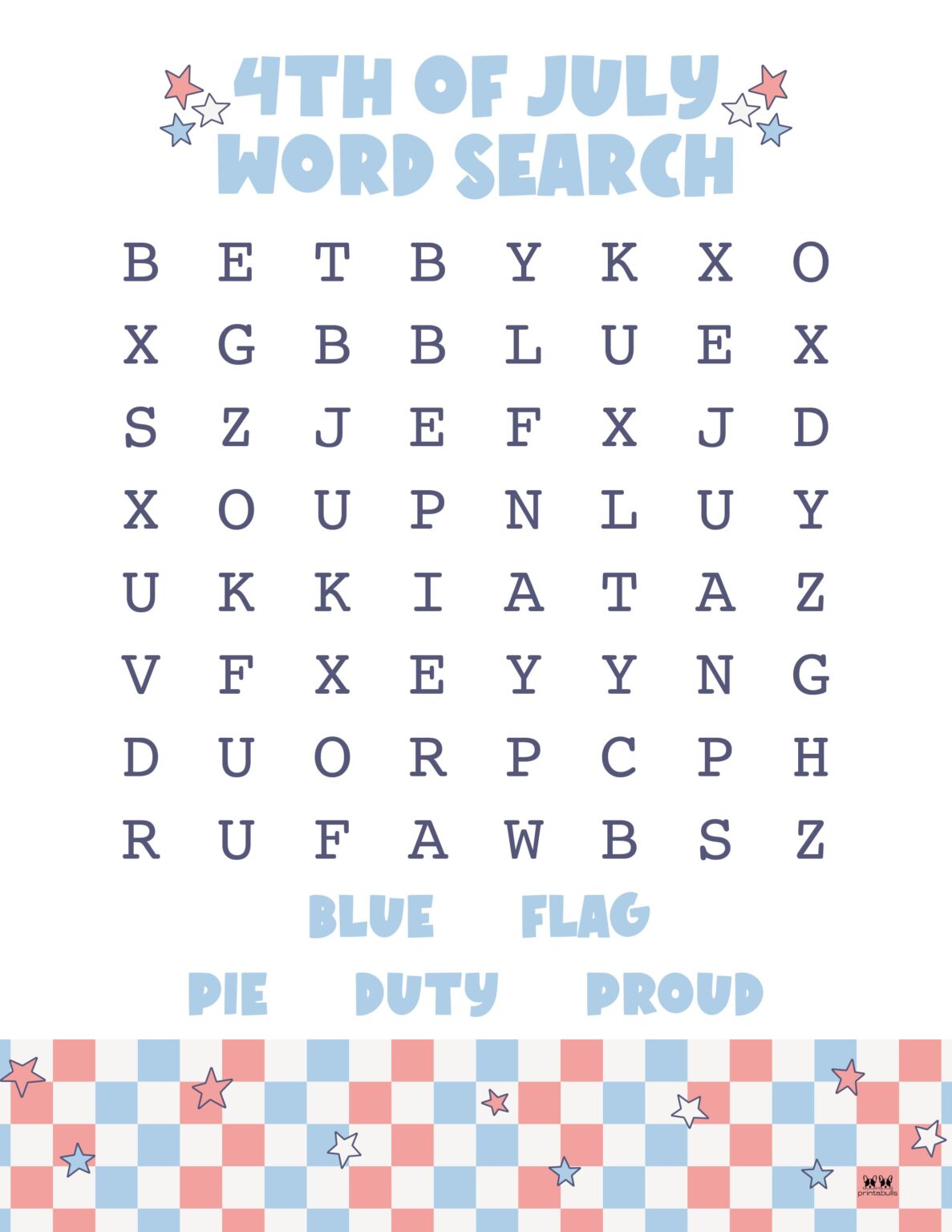 4th of July Word Searches - 20 Pages | Printabulls
