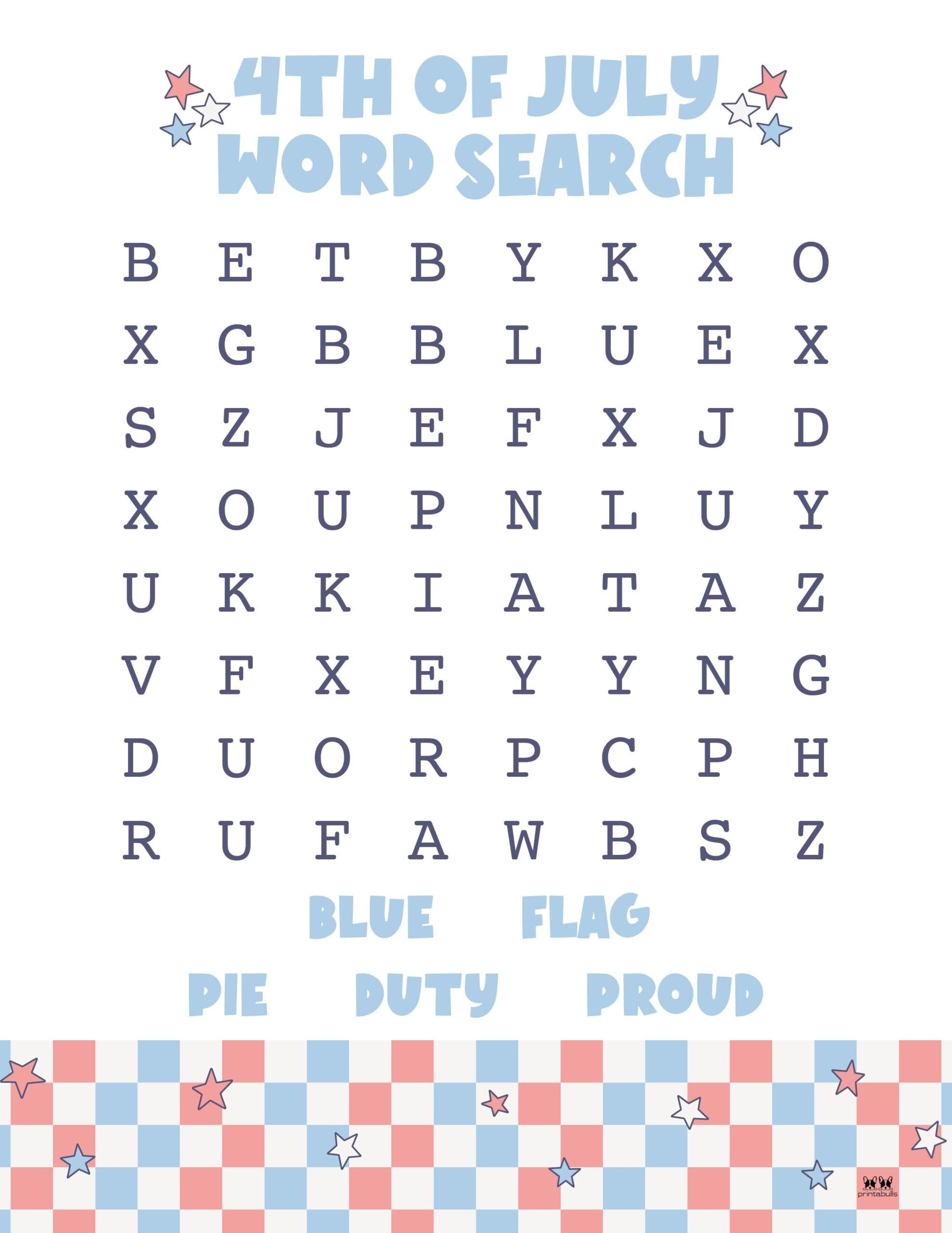 4th of July Word Searches - 20 Pages | Printabulls
