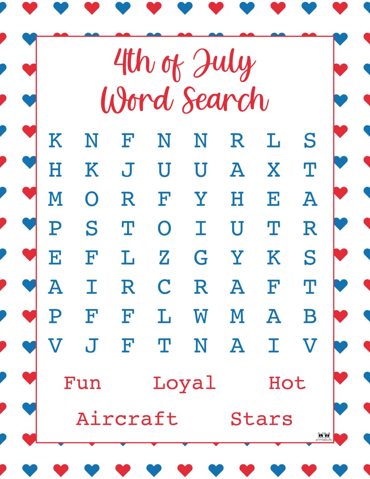 4th of July Word Searches - 20 Pages | Printabulls