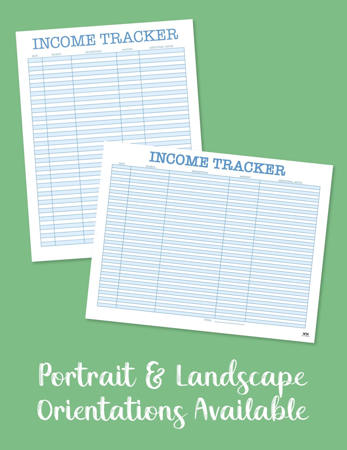 Income Trackers - 40 FREE Printables | Printabulls