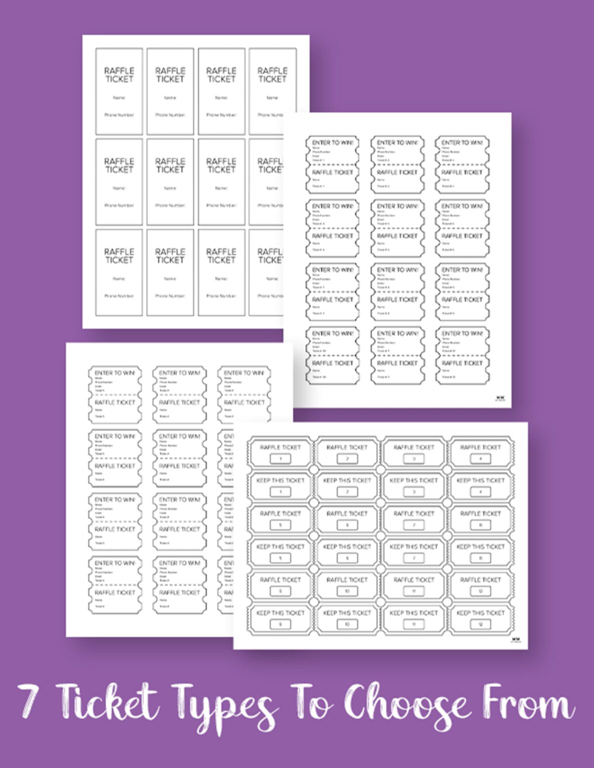 Printable Raffle Tickets | Printabulls