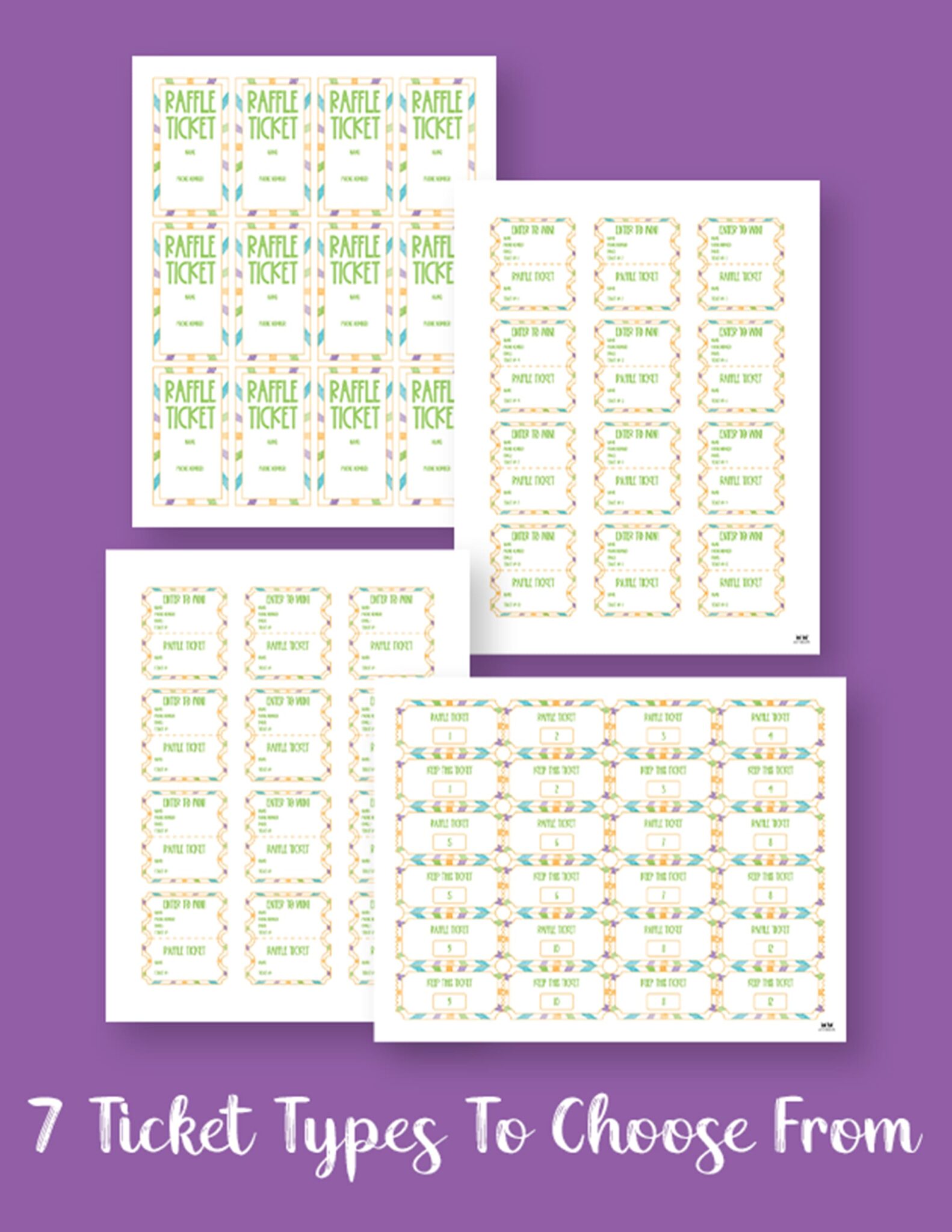 Printable Raffle Tickets | Printabulls