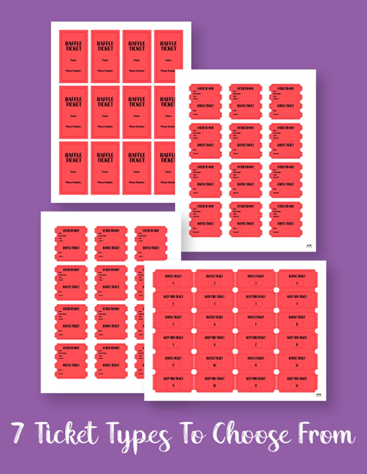 Printable Raffle Tickets | Printabulls