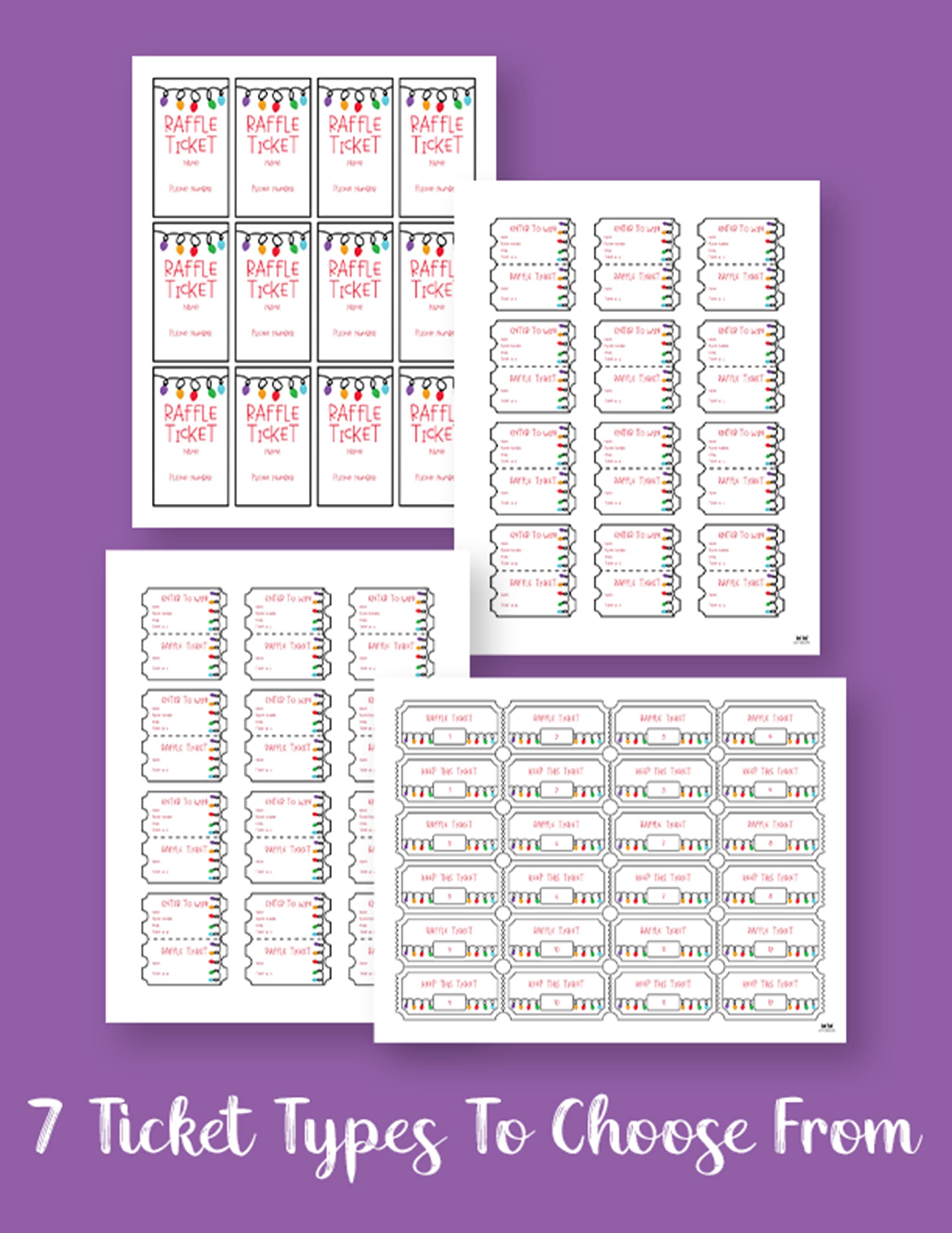 Printable Raffle Tickets | Printabulls