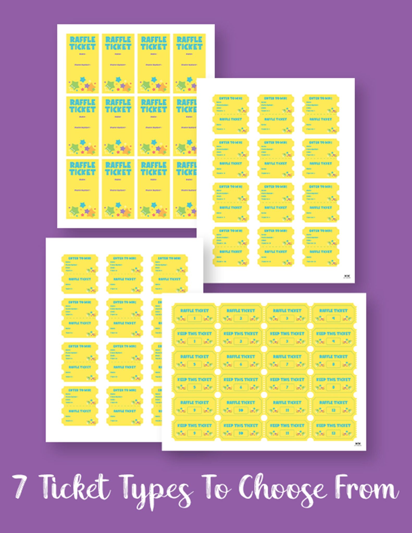 Printable Raffle Tickets | Printabulls