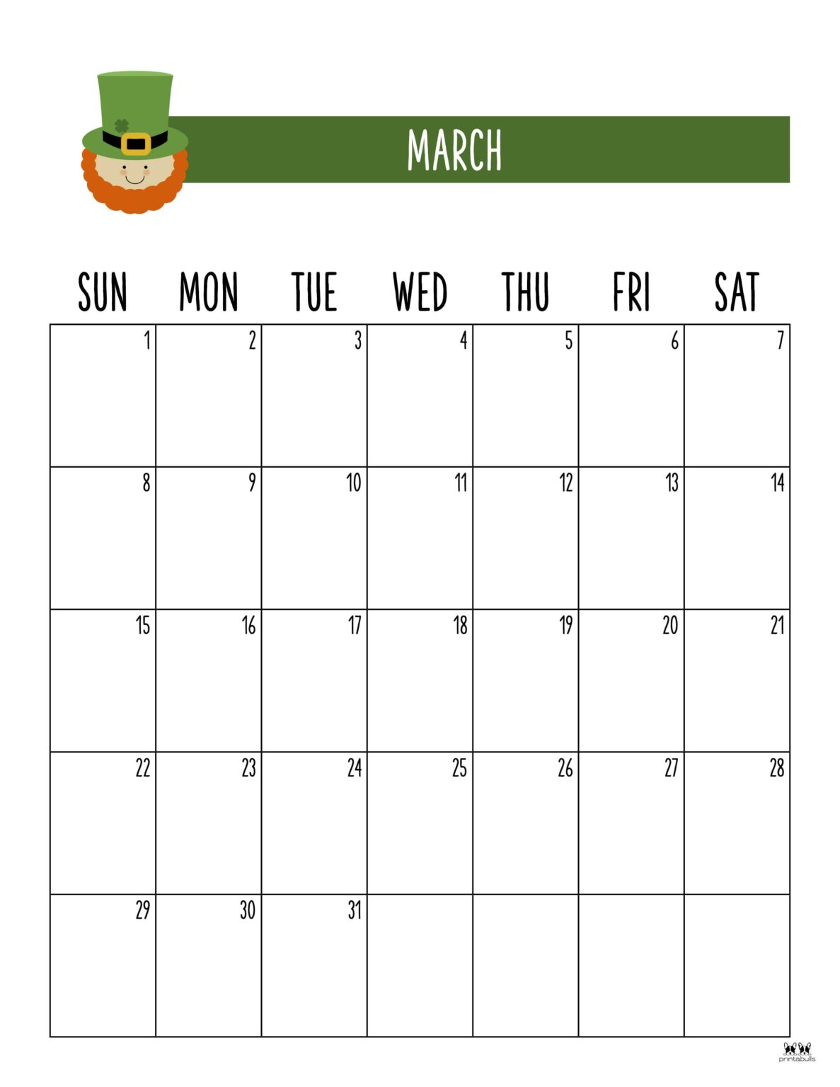 March 2026 Calendars - 150 FREE Printables | Printabulls
