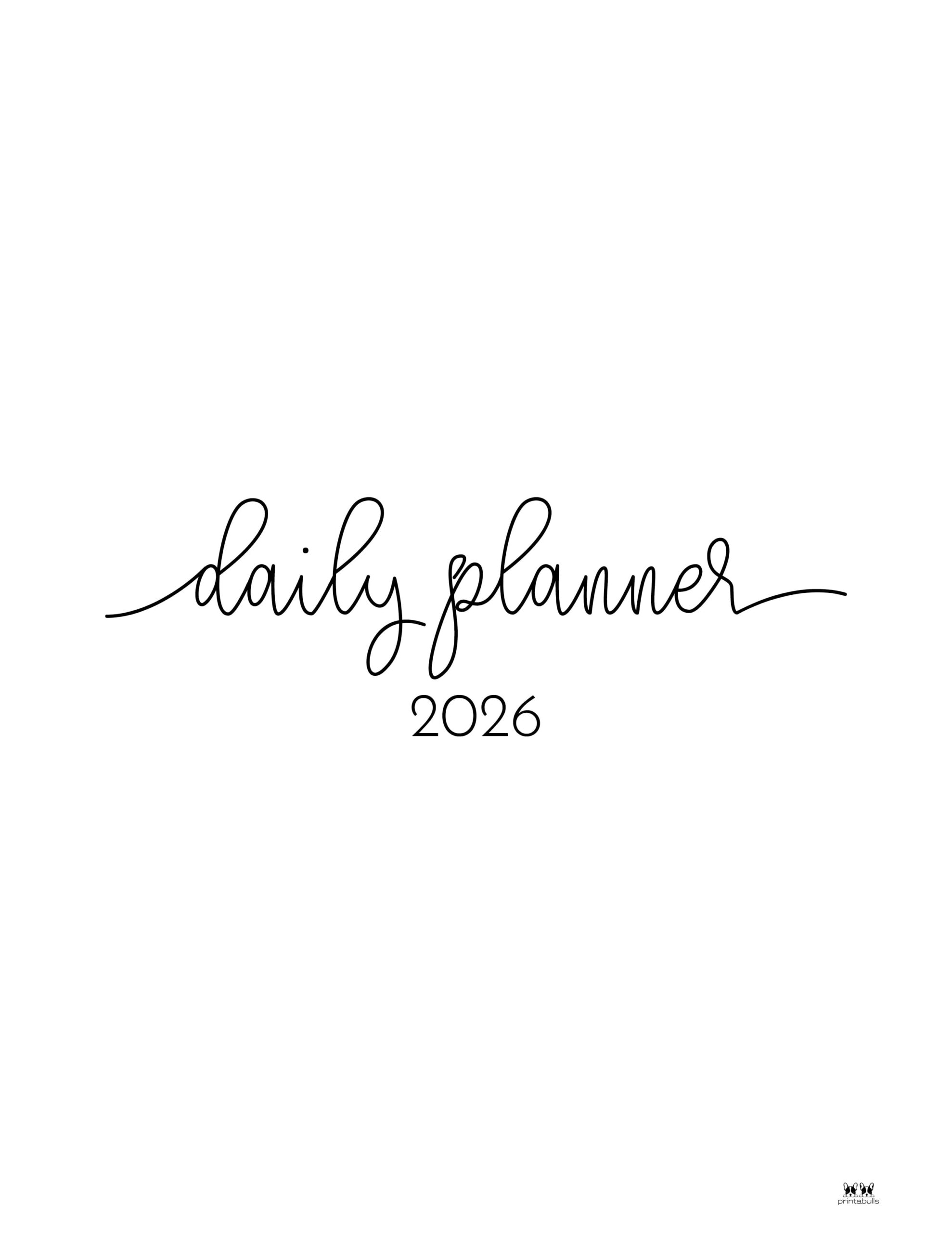 2026 Hourly/Daily Planners - All 365 Days | Printabulls