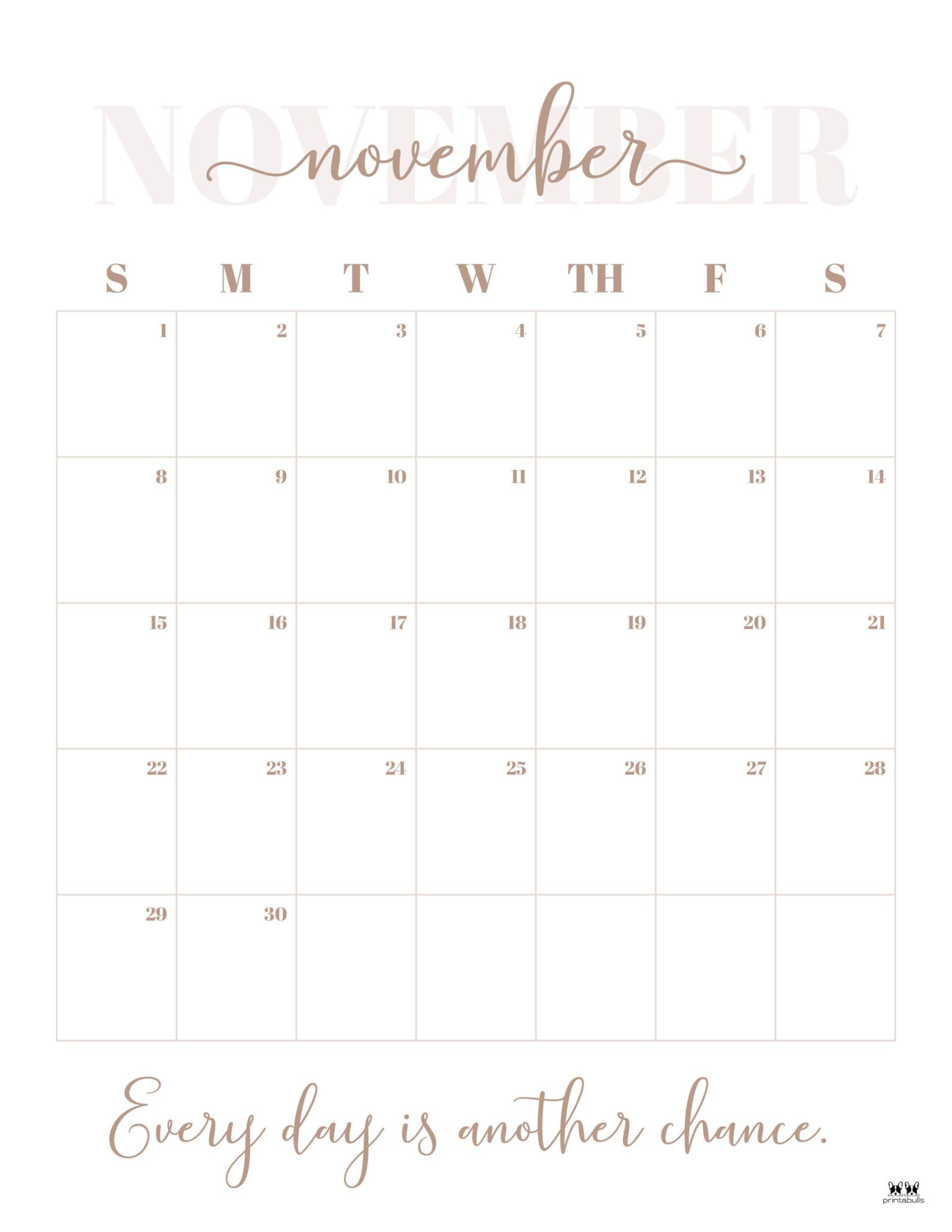 November 2026 Calendars - 150 FREE Printables | Printabulls