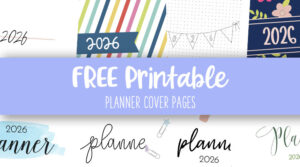 Planner Cover Pages - FREE 2026 Planner Pages | Printabulls