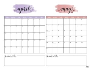 2026 Two Month Calendars - 84 FREE Printables | Printabulls