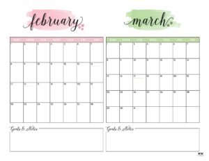 2026 Two Month Calendars - 84 FREE Printables | Printabulls
