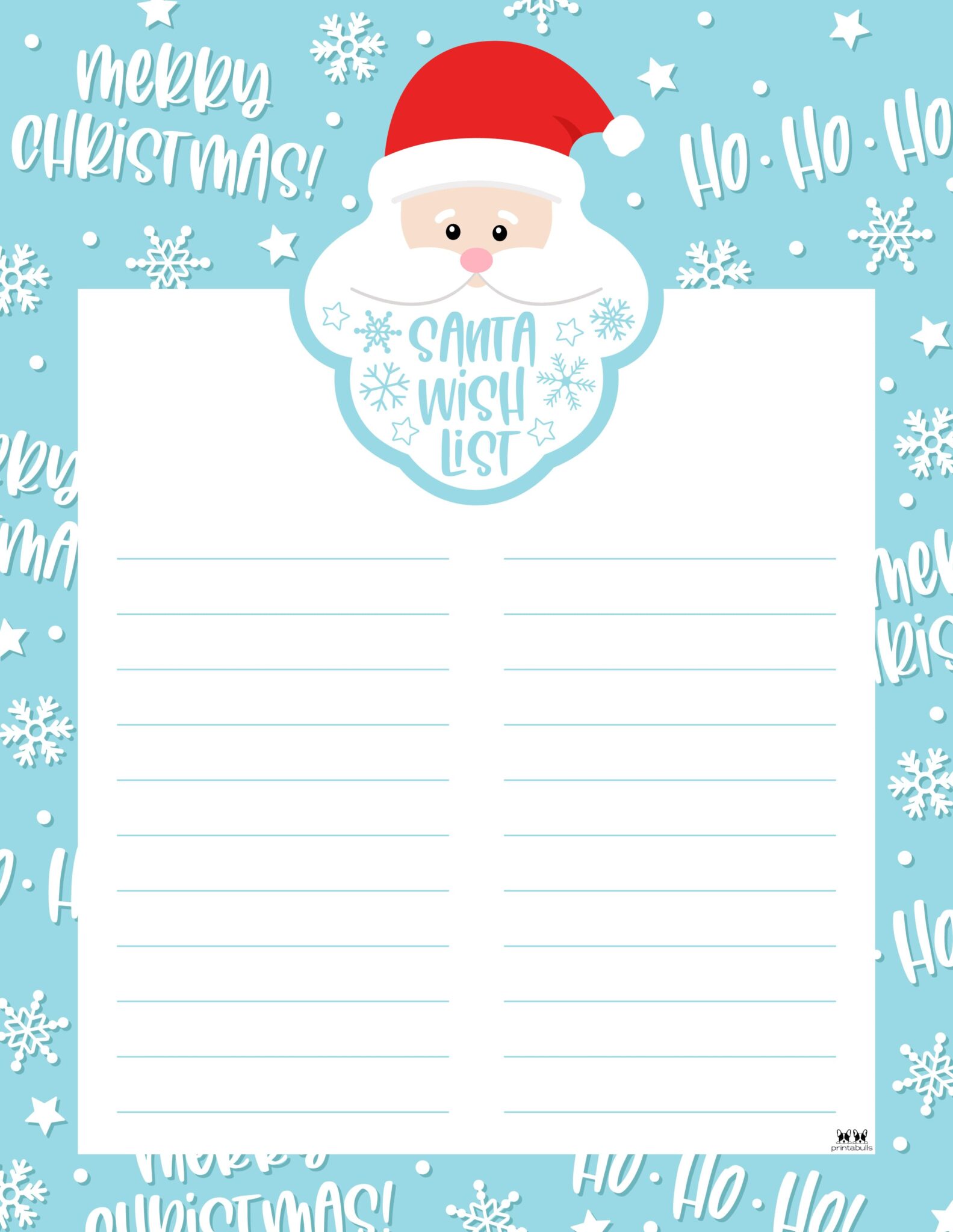 Printable Christmas Lists - 50 FREE Printables | Printabulls