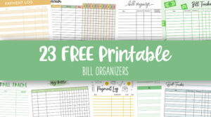 Monthly Bill Organizers - 23 Free Printables | Printabulls
