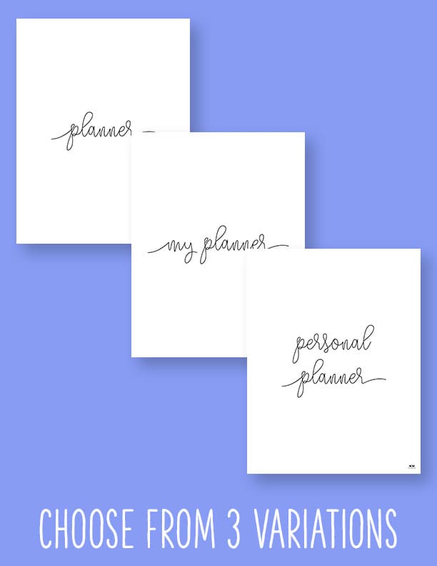 Companion Planner Front Cover Pages - 20 Pages | Printabulls