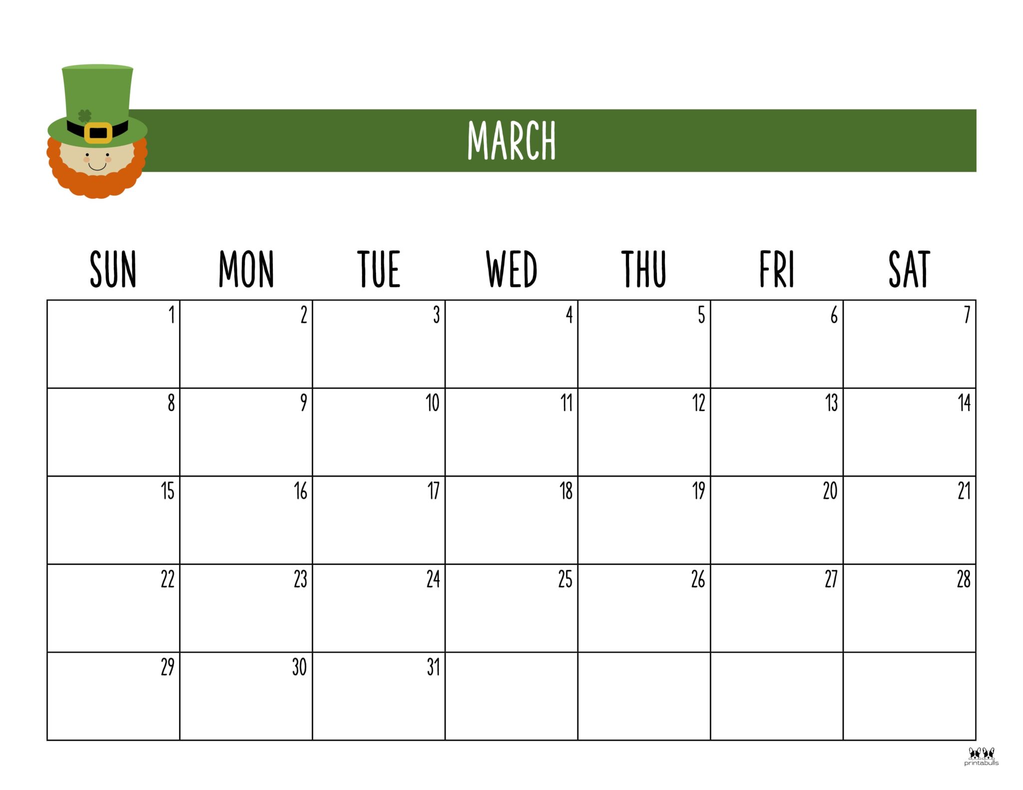 March 2026 Calendars - 150 FREE Printables | Printabulls