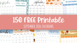 September 2026 Calendars - 150 FREE Printables | Printabulls