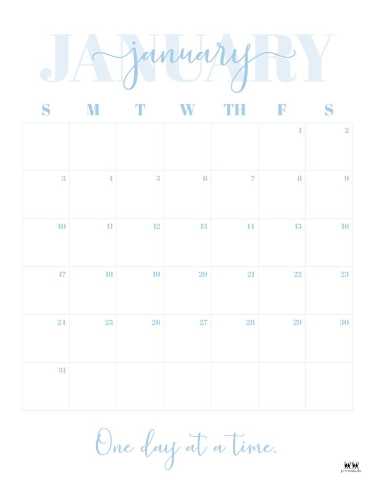 January 2027 Calendars - 150 FREE Printables | Printabulls